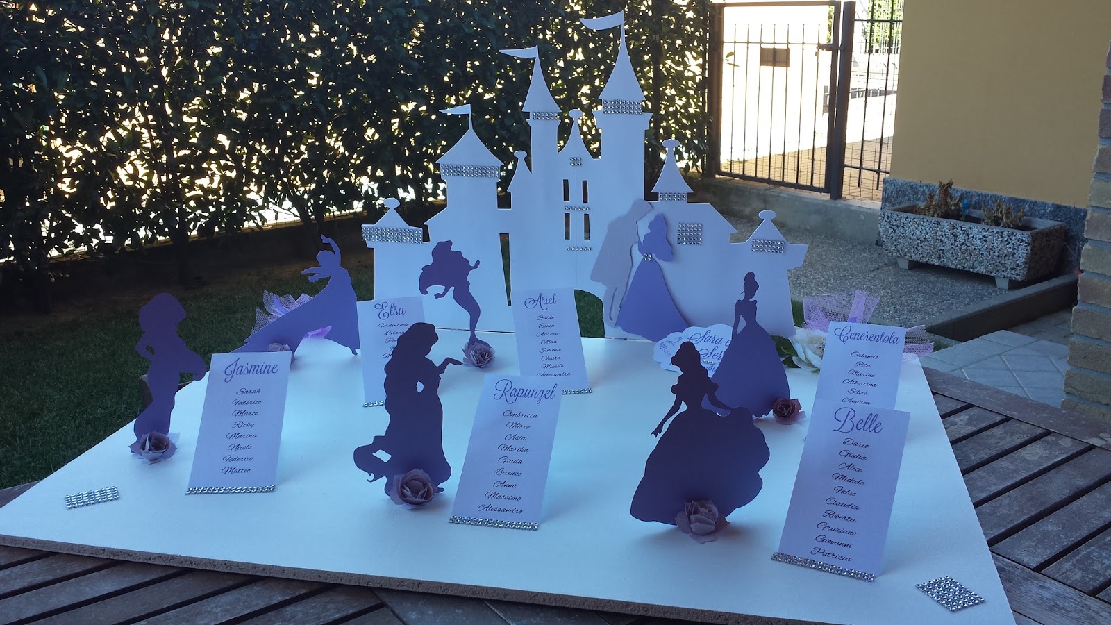 Cinzia Wedding Designer: Tableau de Mariage 3D Tema principesse Disney