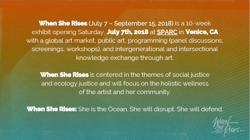 "WHEN SHE RISES" ART EXHIBITION OPENS AT S.P.A.R.C. IN VENICE, ON ...