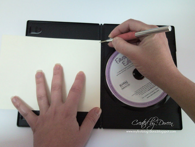 Especially For You Cards: Embossing a straight line without a score board