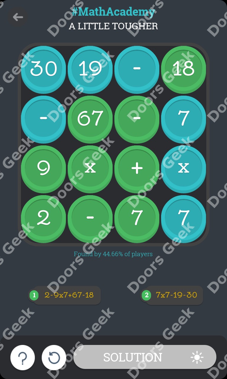 Math Academy A Little Tougher Solution Answers Doors Geek math-academy-a-little-tougher-solution-answers-doors-geek