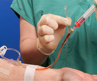 Administering IV Push Through an IV Lock with IV Extension Tubing ~ Nursing