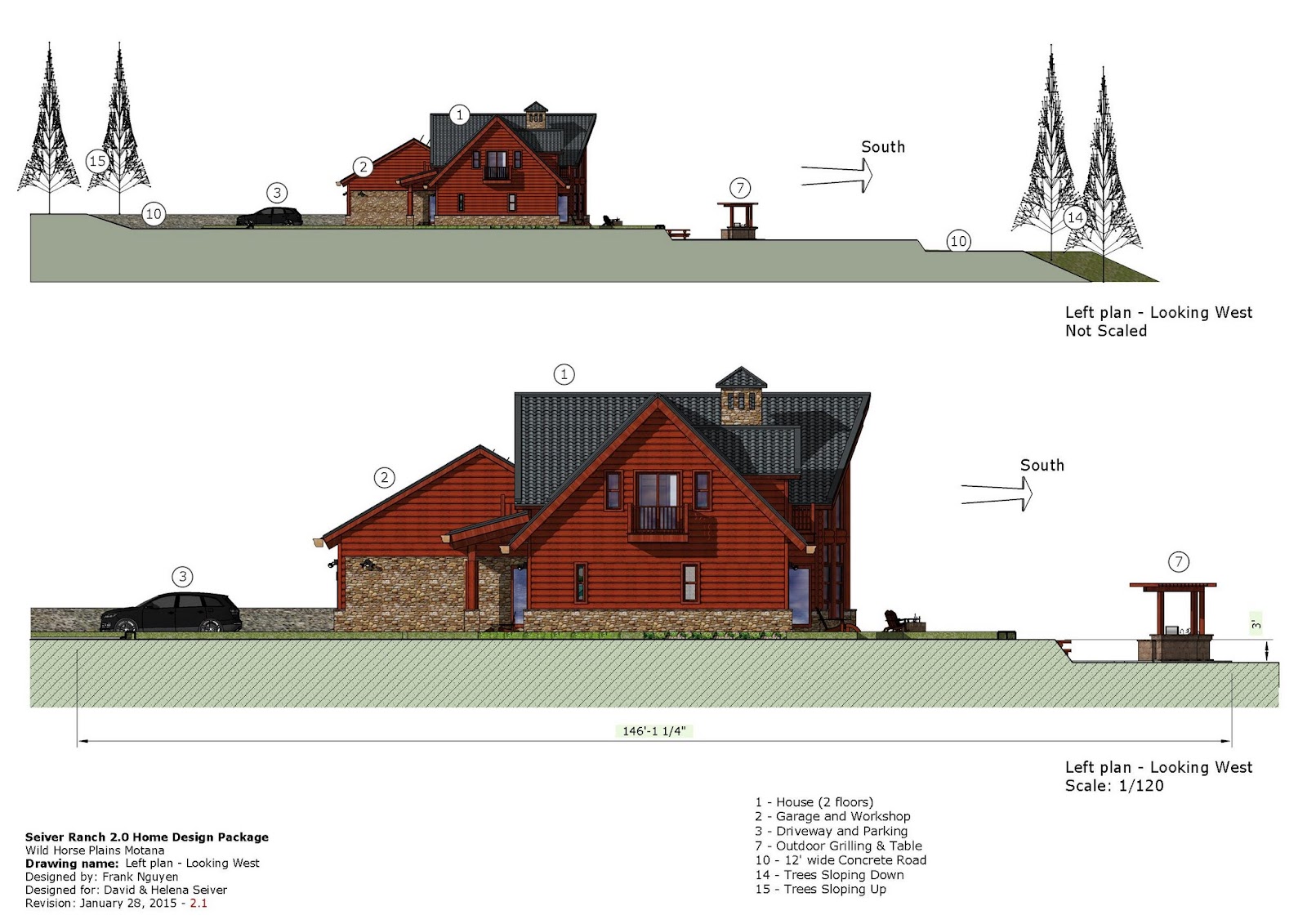 LH100 - Log House Plans - Log House Design - (in Montana)