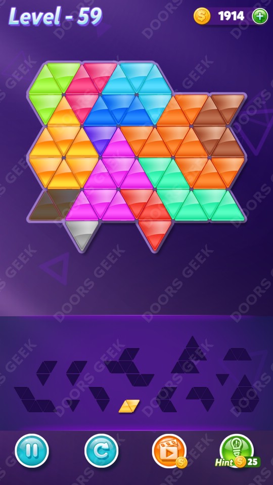 Block! Triangle Puzzle Champion Level 59 Solution ~ Doors Geek