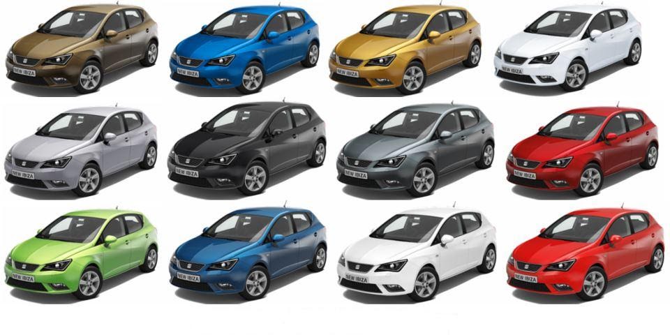 Paleta colores Ibiza 2012:¿Elige tu favorito? ~ SEAT FANSCLUB