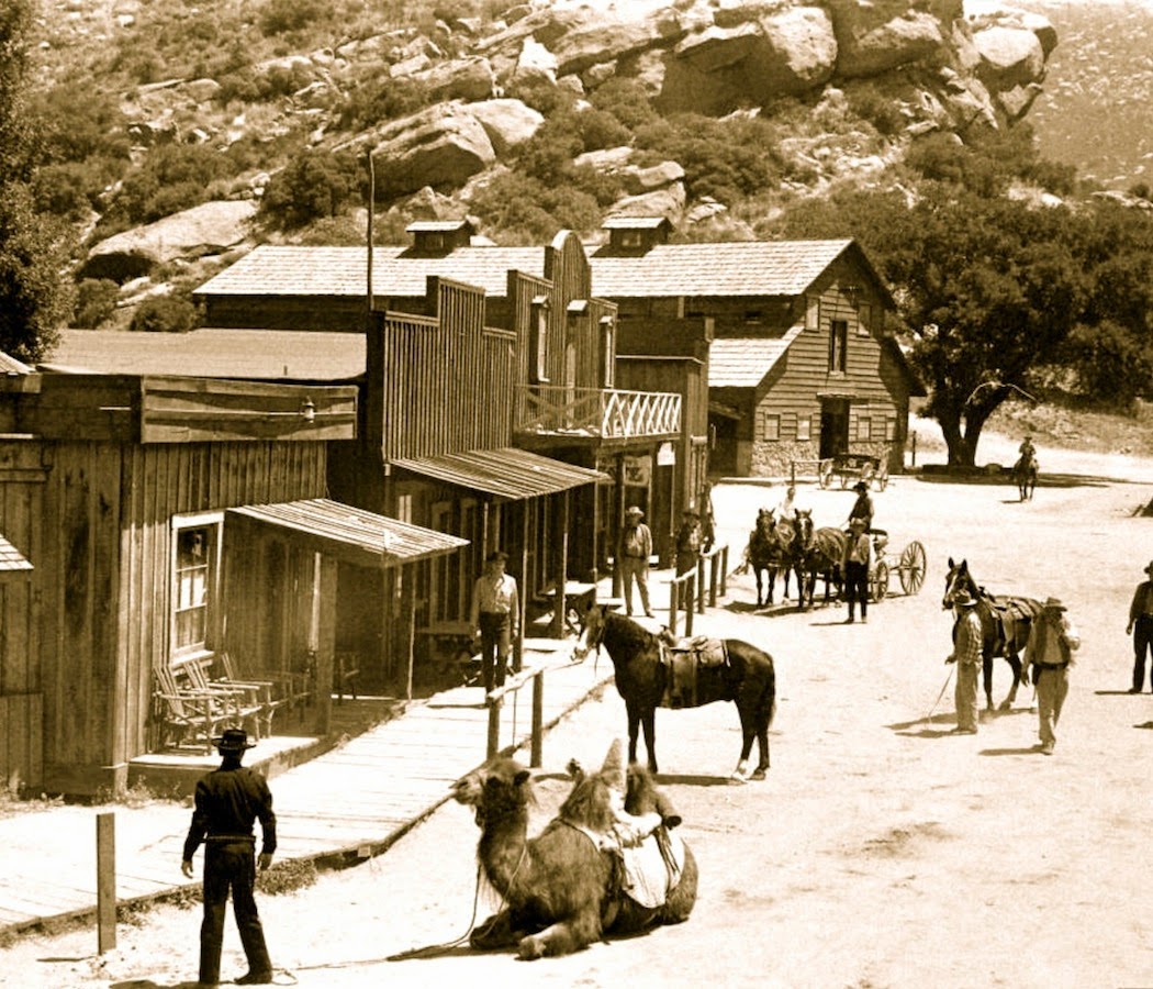 A drifting cowboy: TV Filming at Corriganville