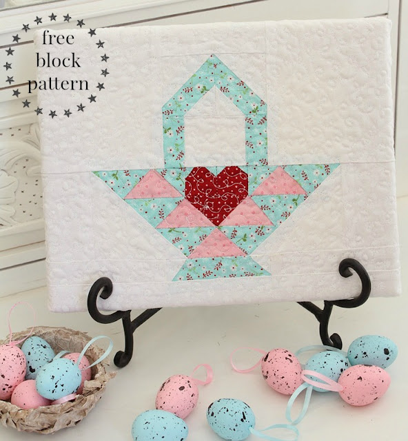 Free Block Pattern- Easter Basket - Threadbare Creations