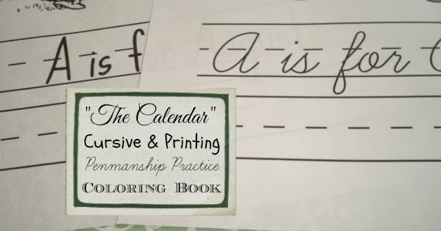 Strangers & Pilgrims on Earth: "The Calendar" Cursive & Printing ...