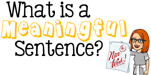 Kearson's Classroom: Meaningful Sentences