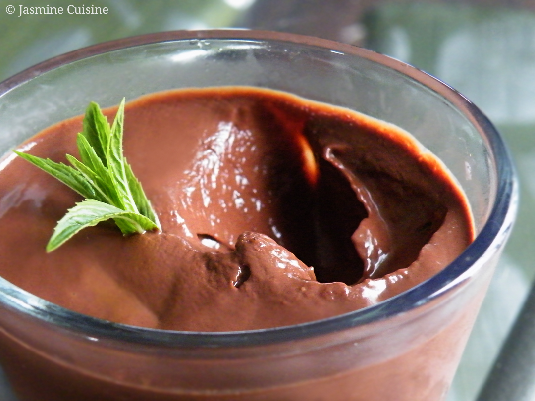 Pouding au chocolat et à l'avocat - Jasmine Cuisine
