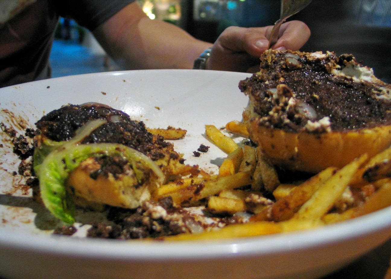 Decimating a Max Brenner Chocolate Burger