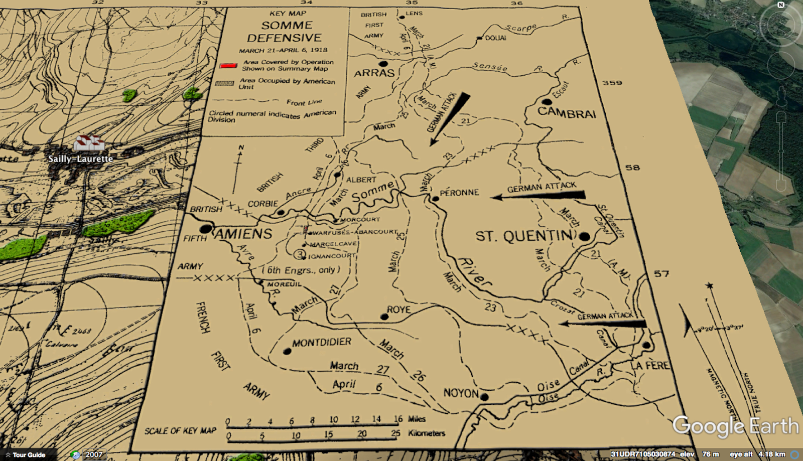 The Digital Military Historian: Somme Defensive map, WWI, 6th Engineers ...