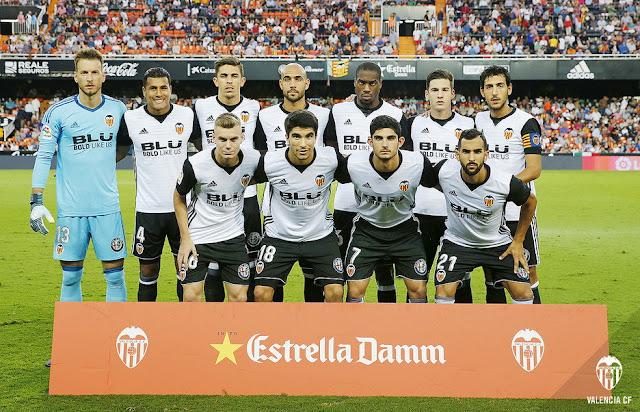 EQUIPOS DE FÚTBOL: VALENCIA contra Málaga C. F. 19/09/2017 Liga de 1ª ...