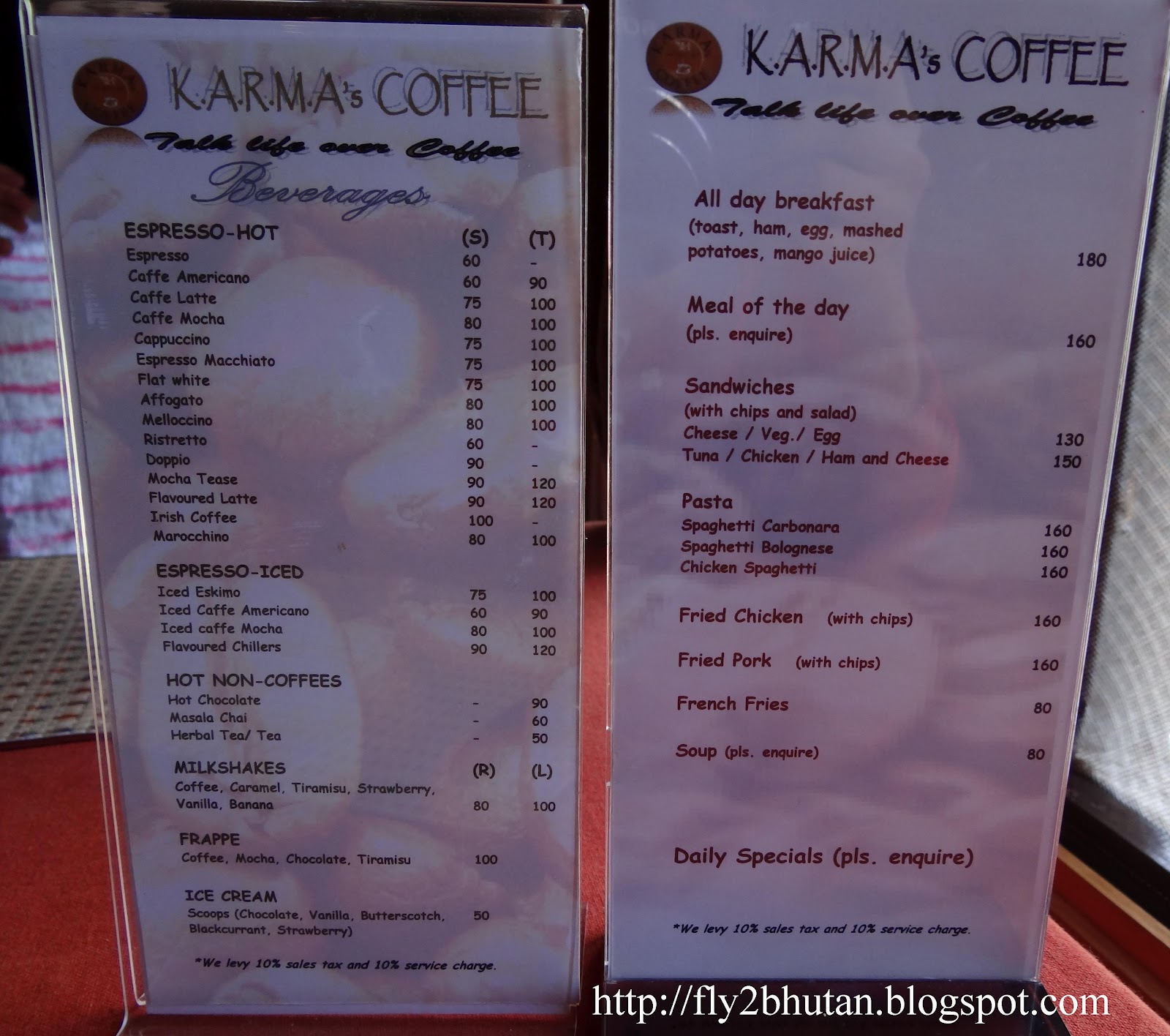 Fly to Bhutan - Kingdom of Happiness: Lunch at Karma's Coffee