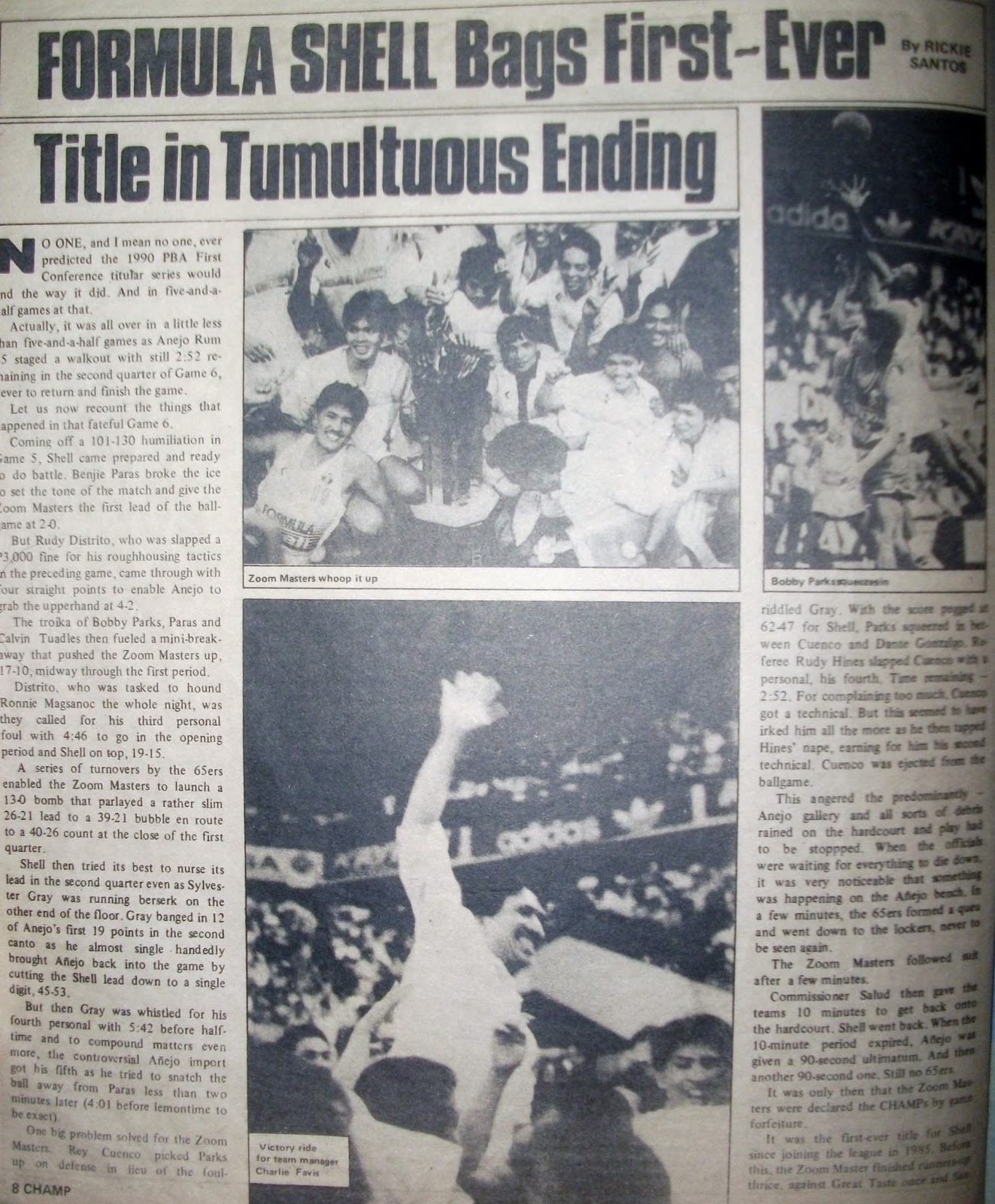 RP Basketball Photos & Articles: Shell's first PBA title and the Anejo ...