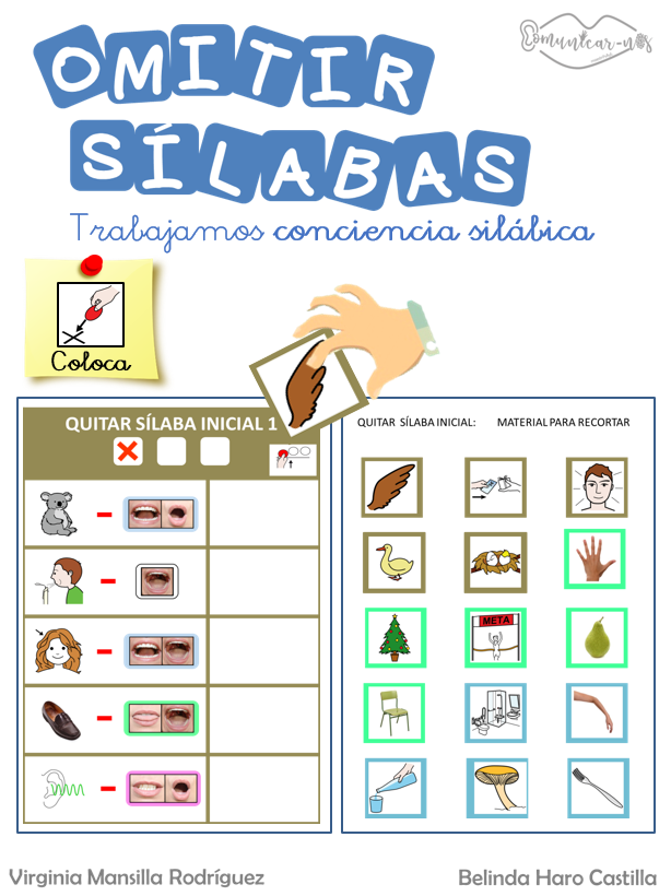 Lenguaje en flor: GRUPO COMUNICAR-NOS: AÑADIR Y OMITIR SÍLABAS MANIPULATIVO