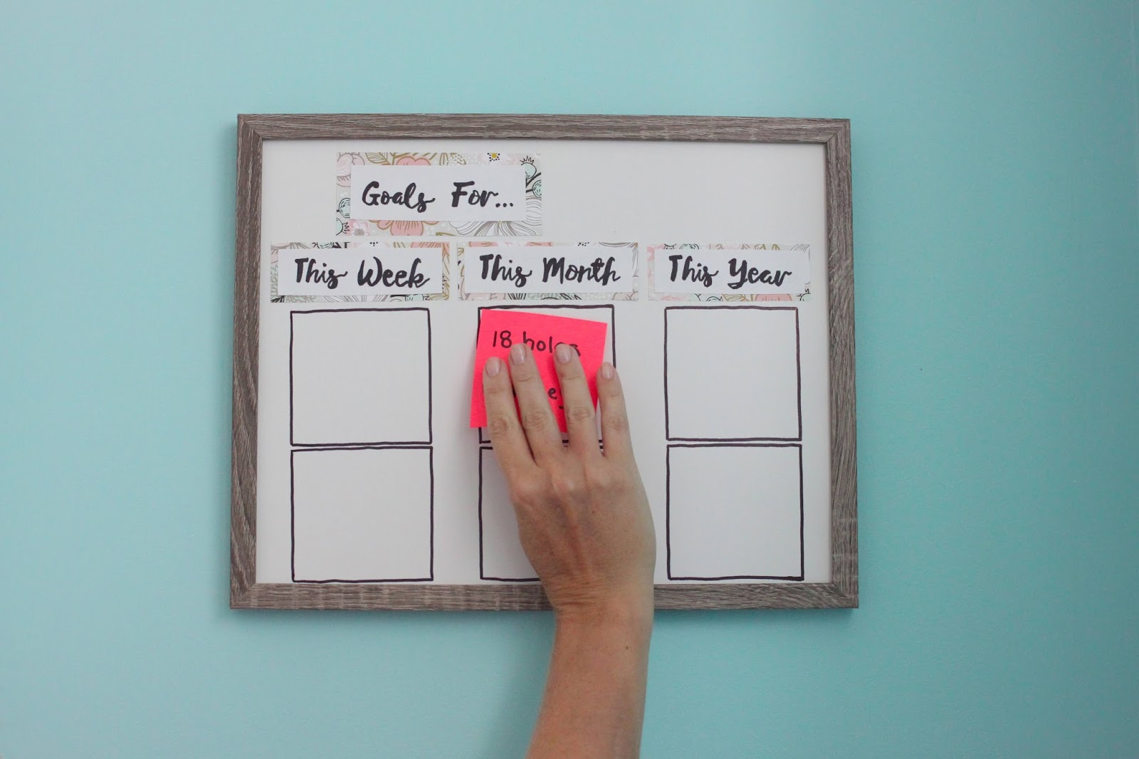 borrowed heaven: DIY Post-it Note Goal Board