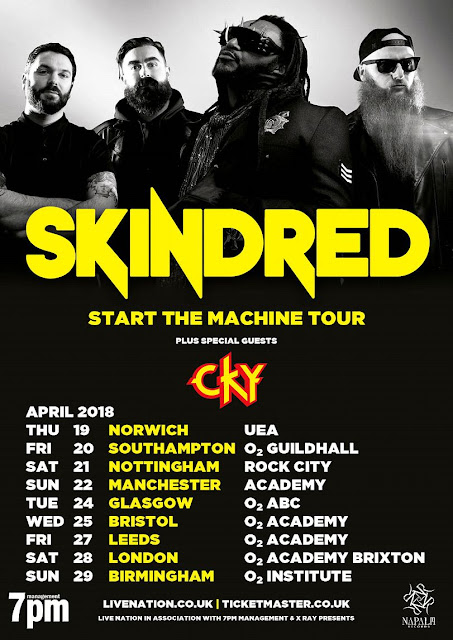SKINDRED Announce UK Tour 2018 With CKY!