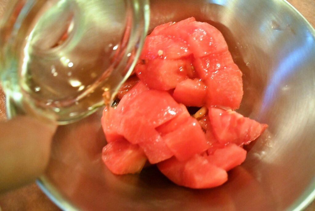 Recipes for Tom: Tomato to myoga no ponzujoyu-ae / tomato and Japanese ...