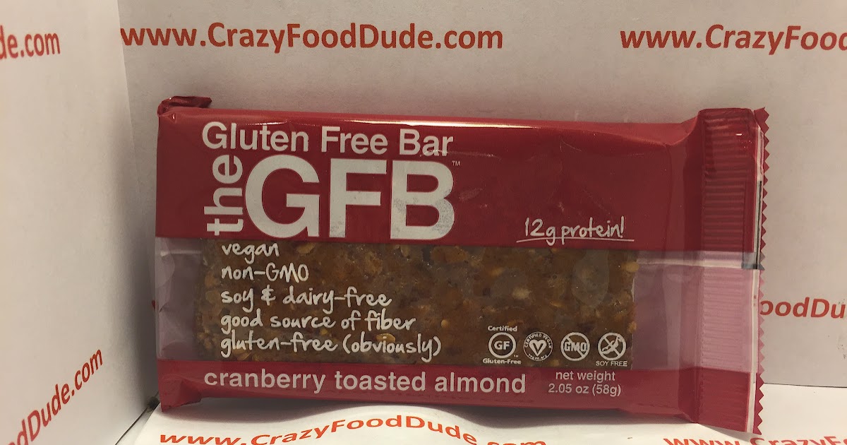 Crazy Food Dude: Review: The GFB Gluten Free Bar Cranberry Toasted ...