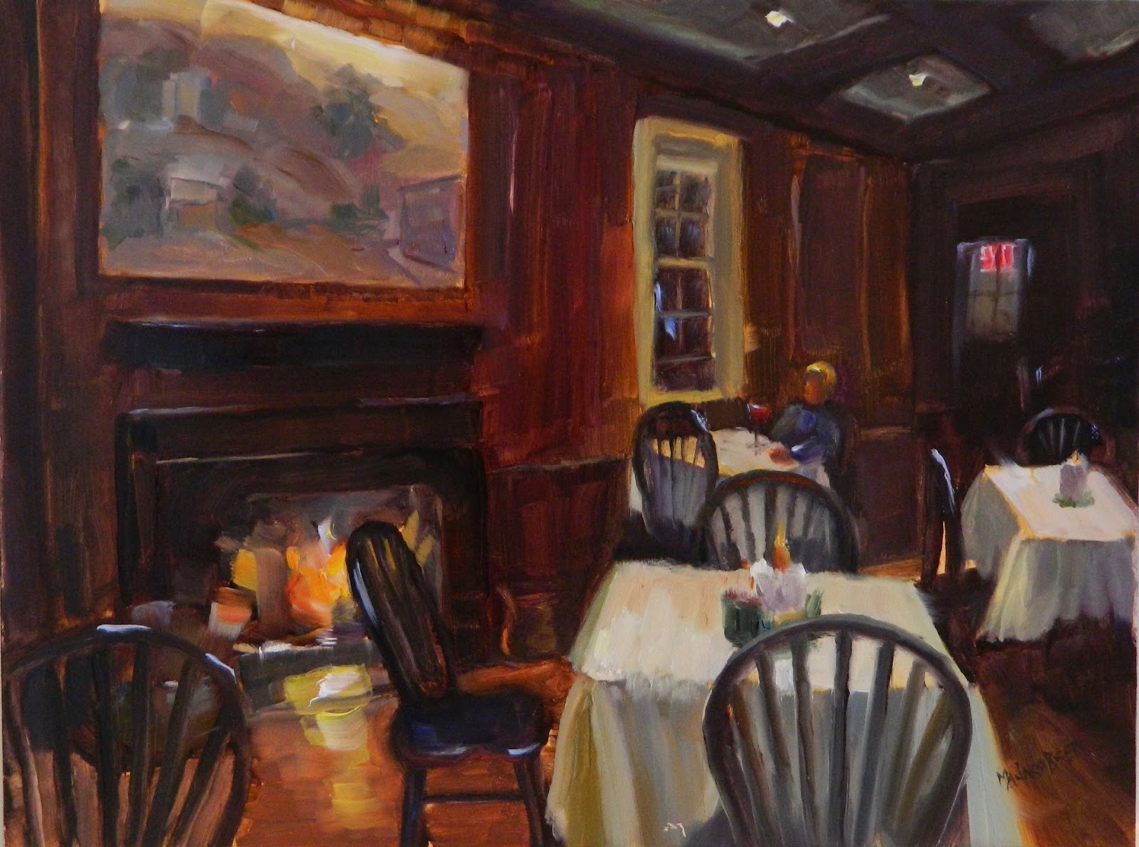 Paint Dance: "Empty Chairs and Empty Tables", 9x12, oil, paintings of ...