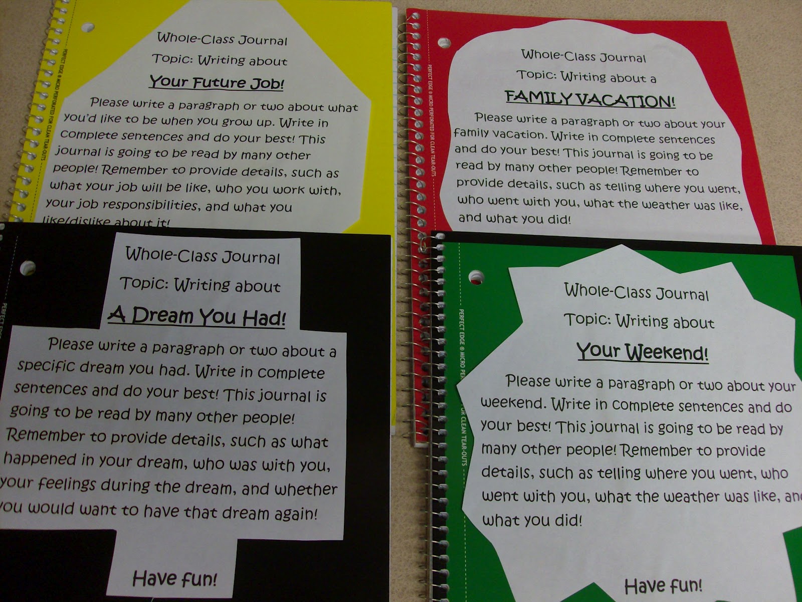 Where Learning is FUN!: Whole-Class Journals...Yes, Please!