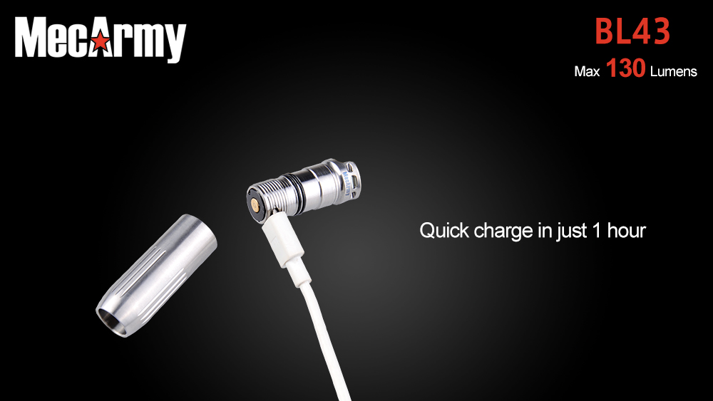 Sun Flashlight จำหน่าย ไฟฉายประสิทธิภาพสูง: ไฟฉาย MecArmy BL43 Bullet Titanium