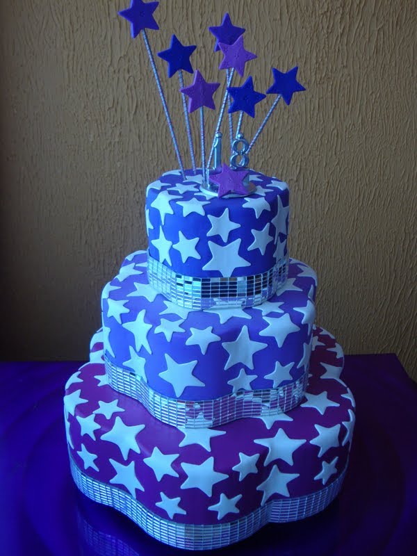 TARTAS DECORADAS: TARTA ESTRELLAS AZULES 02