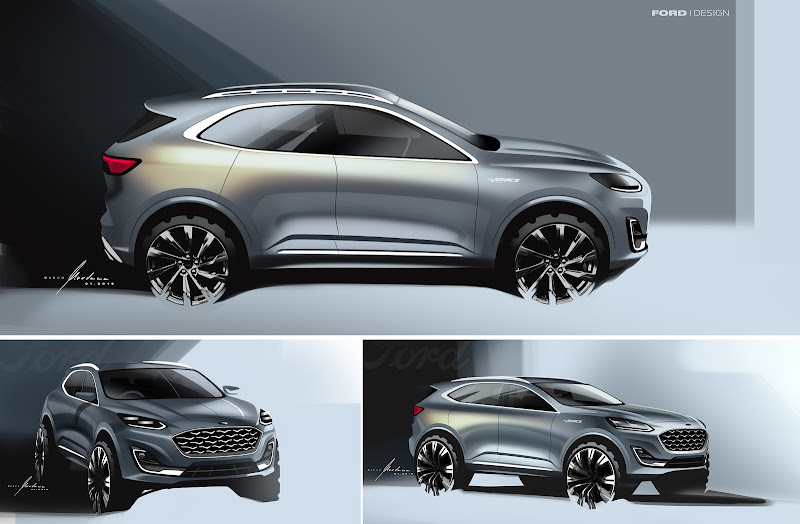 Sketches of the Kuga from Ford Europe's Design Director