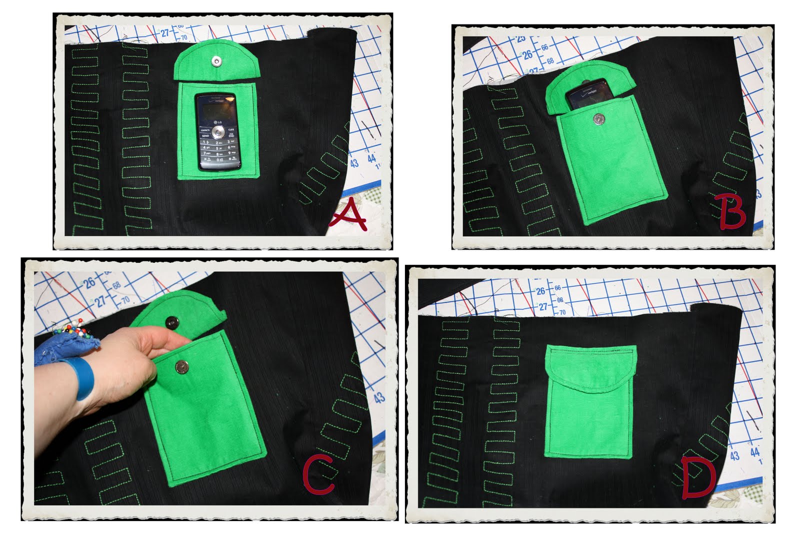 Ricochet and Away!: Phone Pocket with Flap Tutorial