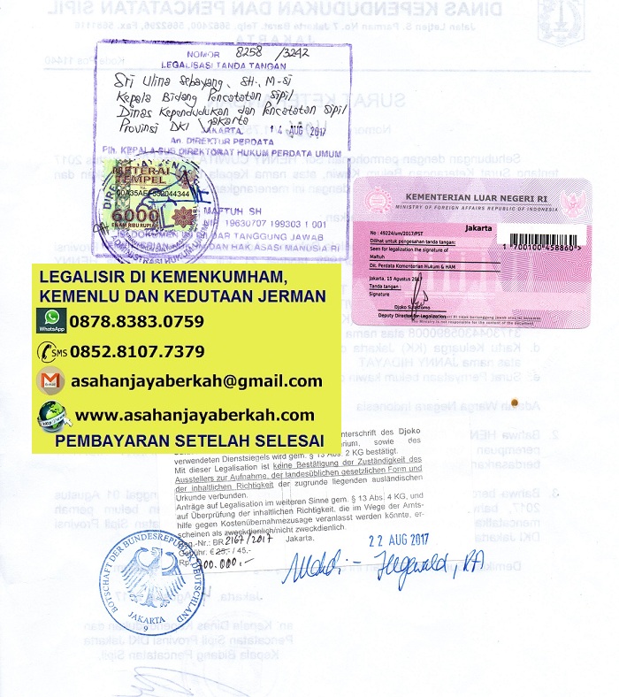 CARA MUDAH LEGALISIR DOKUMEN DI KEDUTAAN JERMAN ~ LEGALISIR IJAZAH DI ...