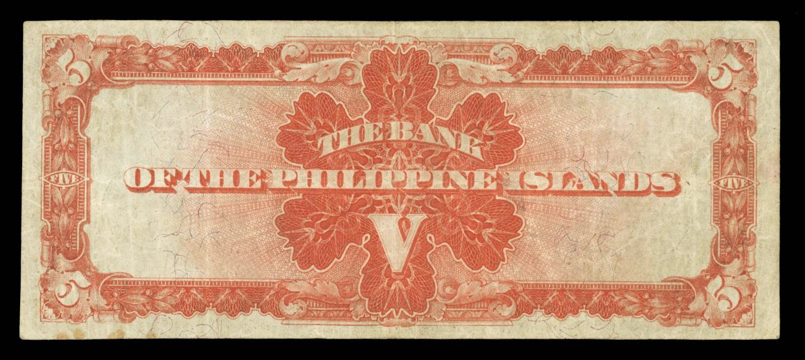 Philippines banknotes 1912 5 Pesos Philippine Bank Note|World Banknotes ...