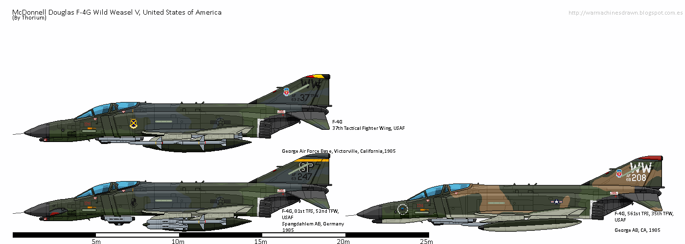 War Machines Drawn: McDonnell Douglas F-4G Wild Weasel