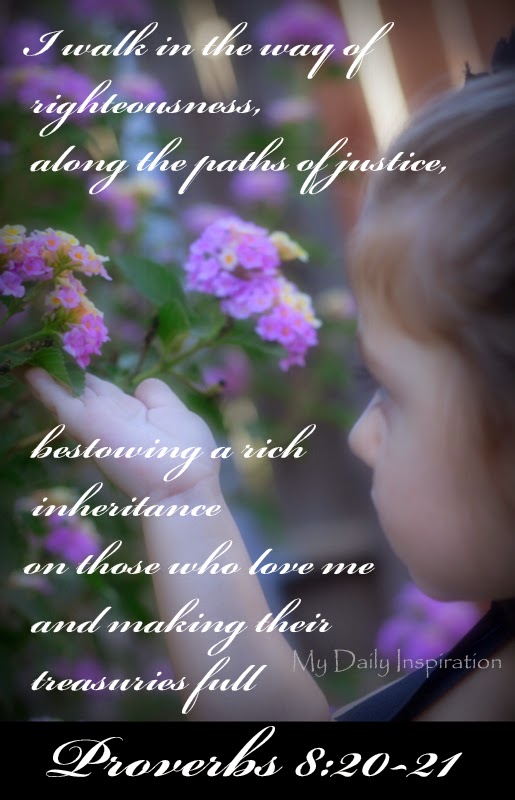 I walk in the way of righteousness, along the paths of justice