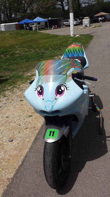 Equestria Daily - MLP Stuff!: Awesome Rainbow Dash Themed Motorcycle
