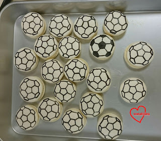 Loving Creations for You: Soccerball Macarons (no refrigeration required)