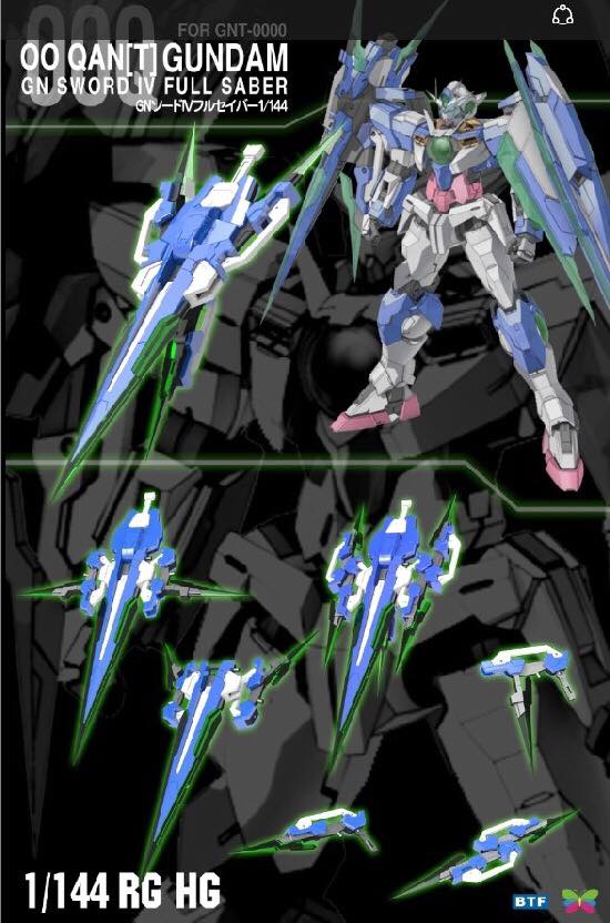 BTF: RG 1/144 00 Quanta Full Saber Add On [3rd Party Kit]