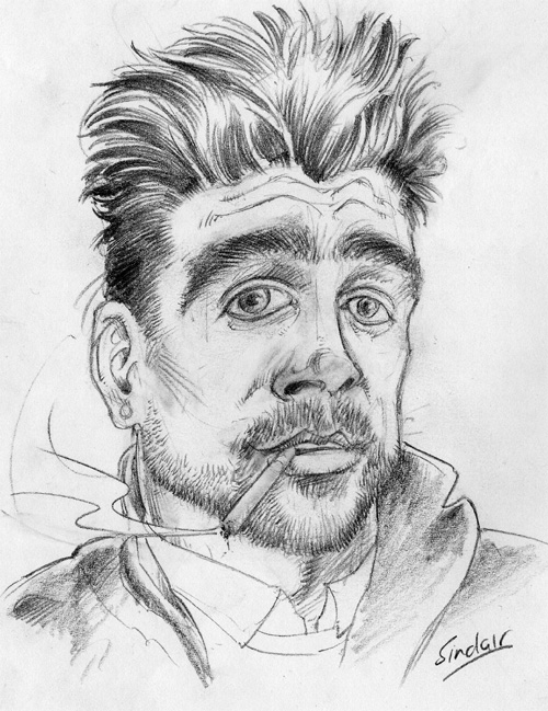Colin Farrell Caricature | Sinx Designs