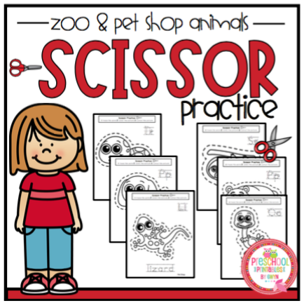 Scissor Practice Zoo & Pet Shop "No Prep" ~ Preschool Printables