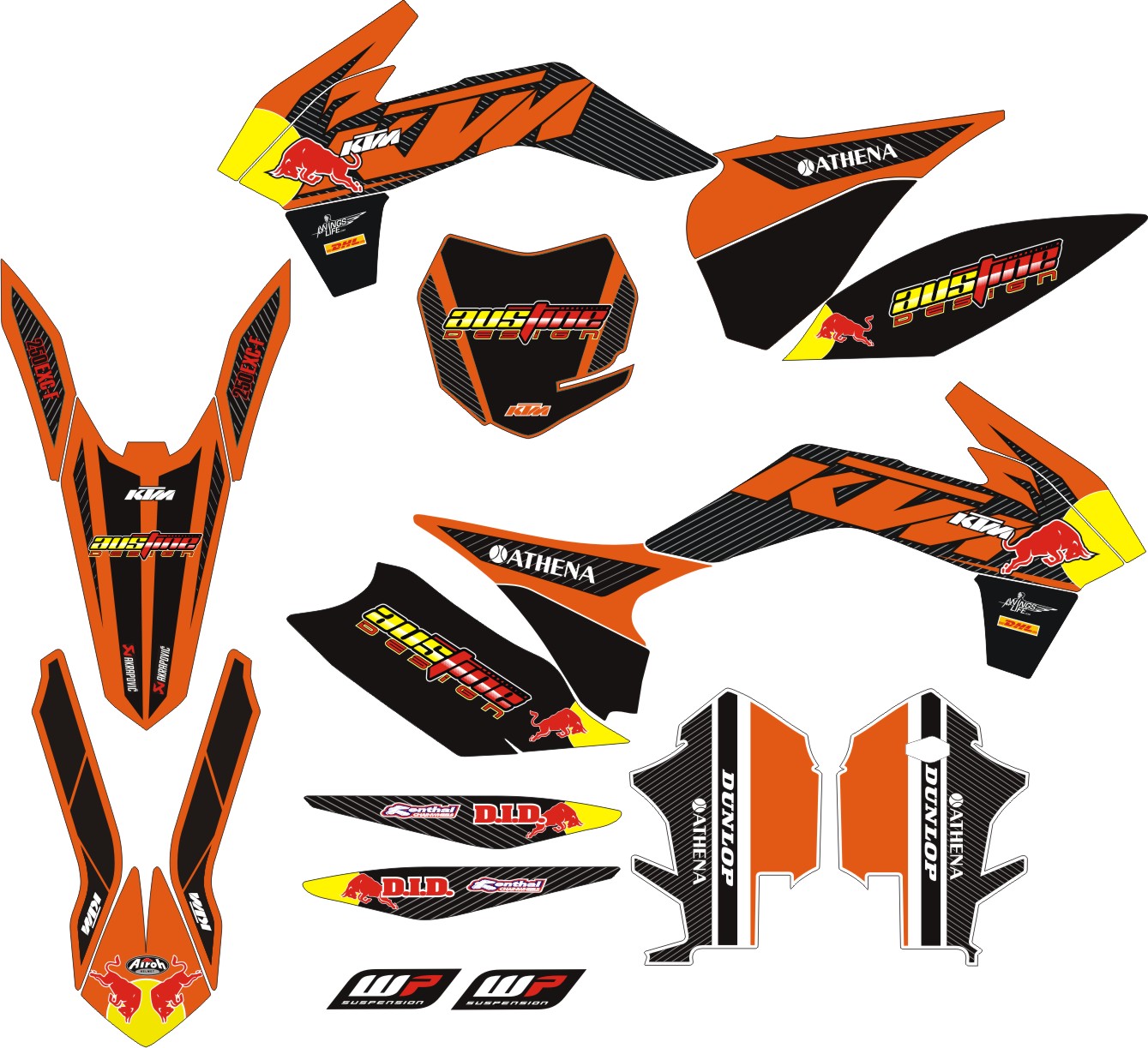 Decal KTM EXC-f 2012 - 2016 - DECALS MOTOCROSS CUSTOM GRAPHICS