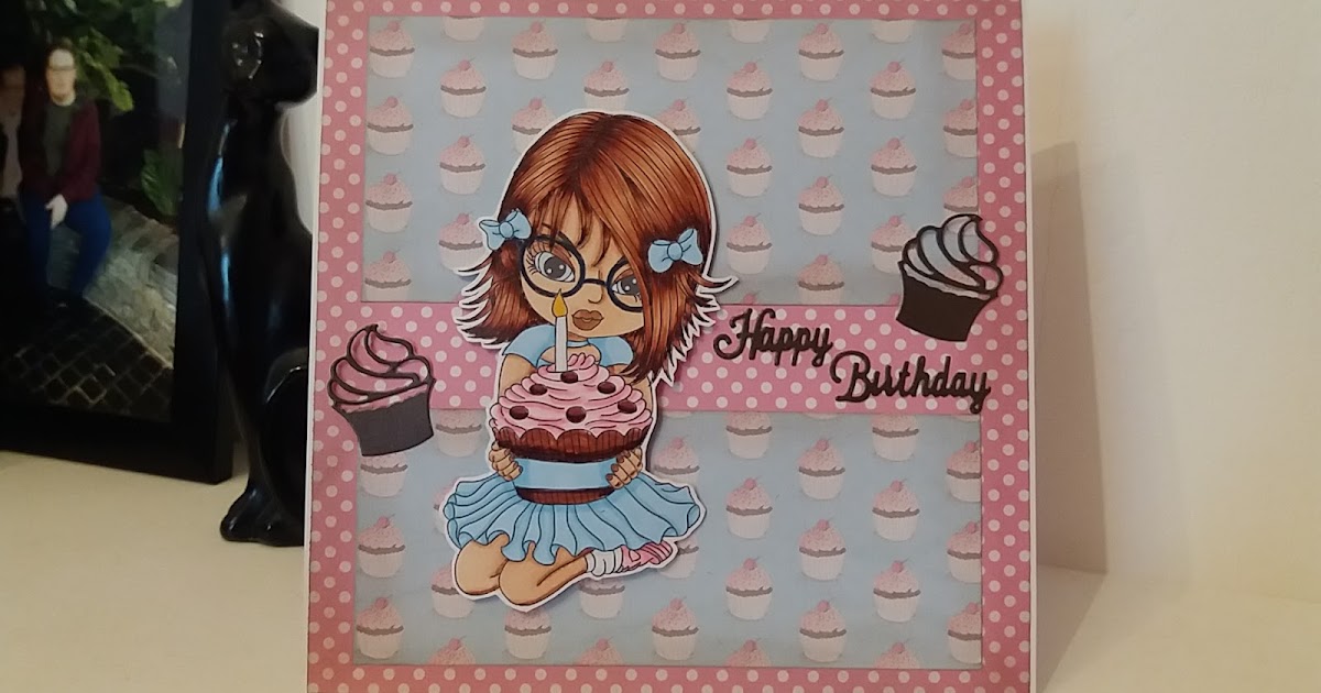 Red Obsession Cards Birthday Cupcake