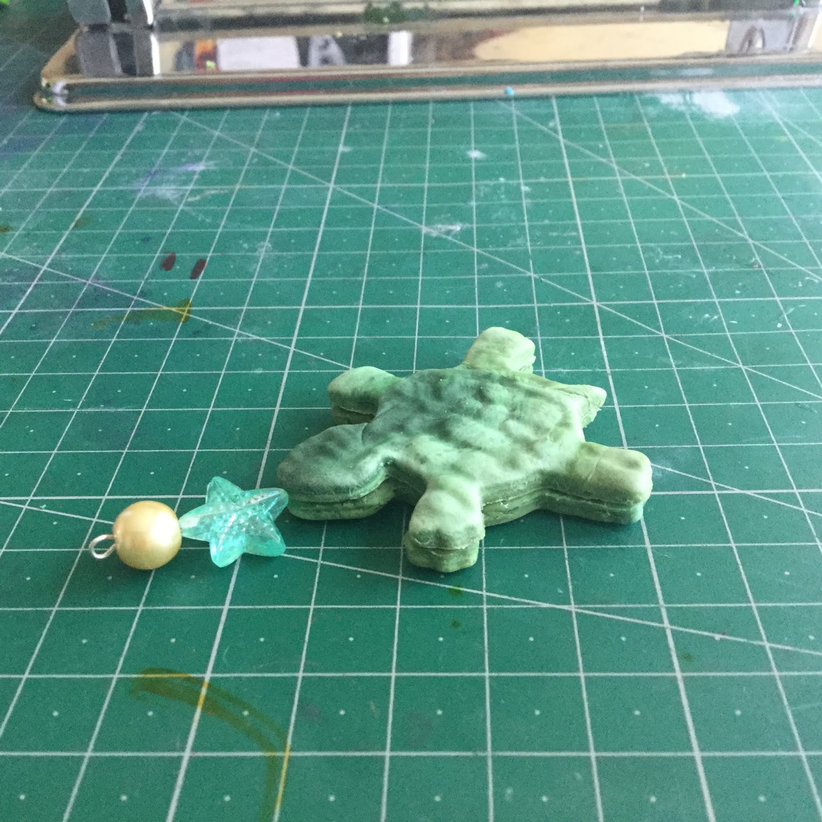 Sea Turtle Polymer Clay Pendant