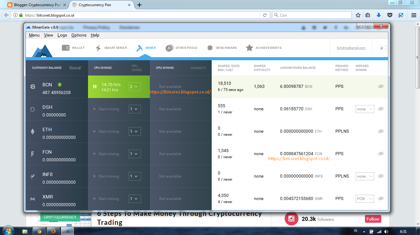 How to Mining Free Bitcoin in MinerGate - Bitcoret