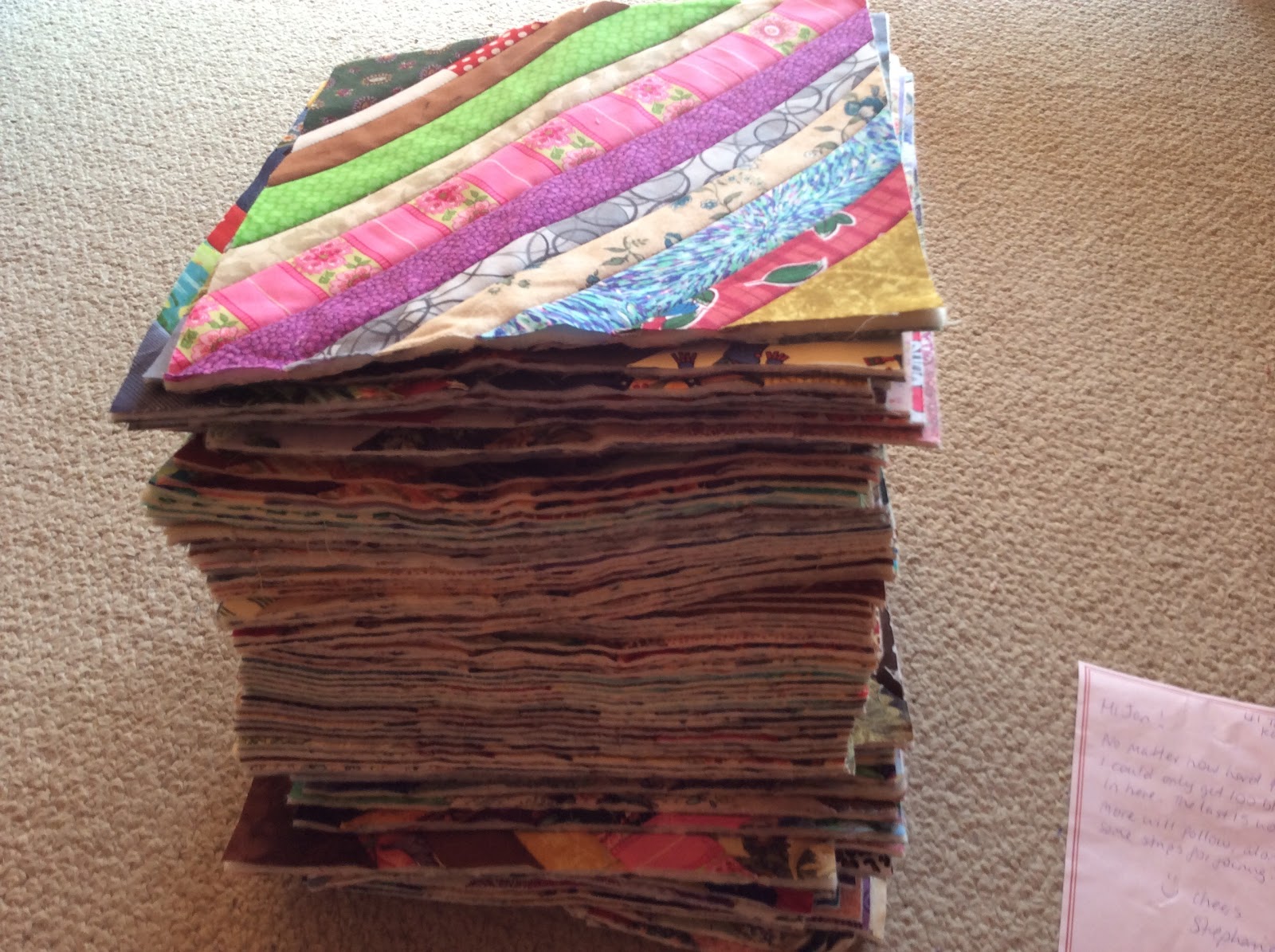 Oz Comfort Quilts. : 100 QAYG Blocks.