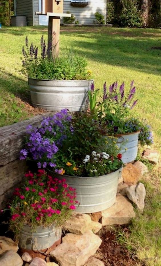 Two Men and a Little Farm: FLOWER CONTAINER GROUPINGS INSPIRATION THURSDAY