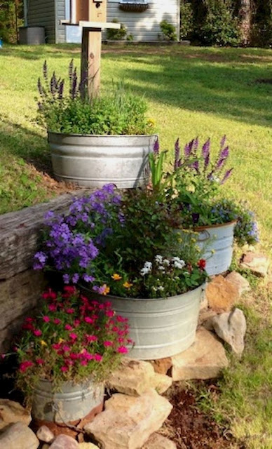 Two Men and a Little Farm: FLOWER CONTAINER GROUPINGS INSPIRATION THURSDAY