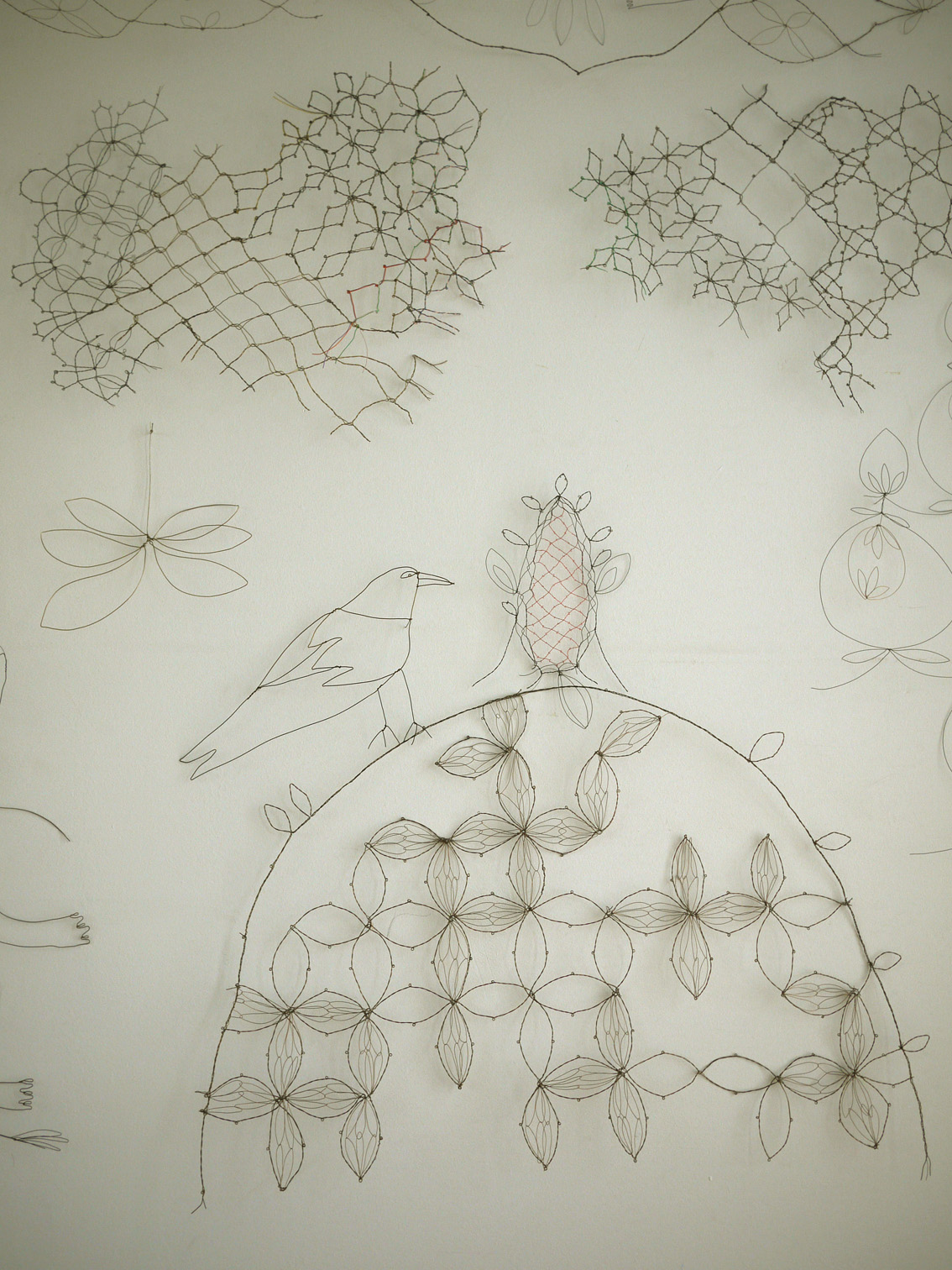 DEDEM: very beautiful metal thread spindle lace drawings