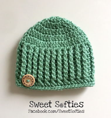 Ribbed Crochet Newborn Baby Hat - Sweet Softies