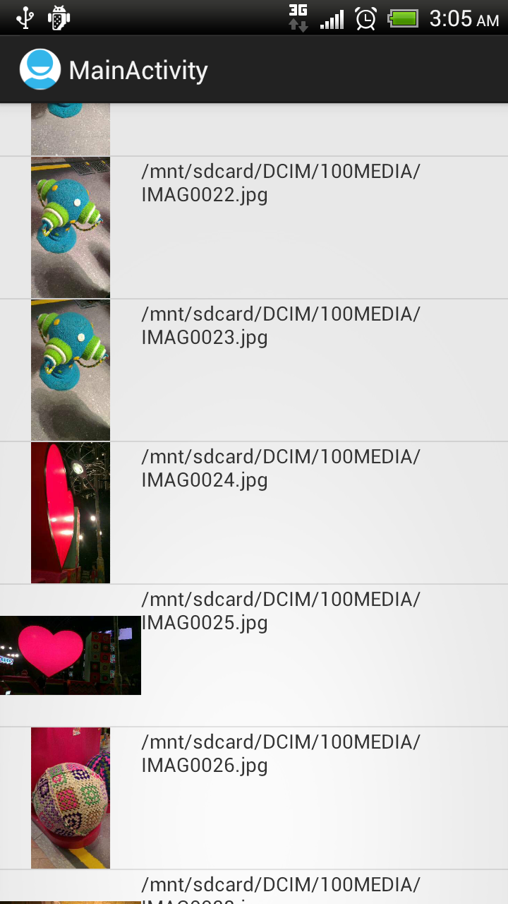 Android-er: List Images with thumbnails, implementing custom SimpleCursorAdapter.