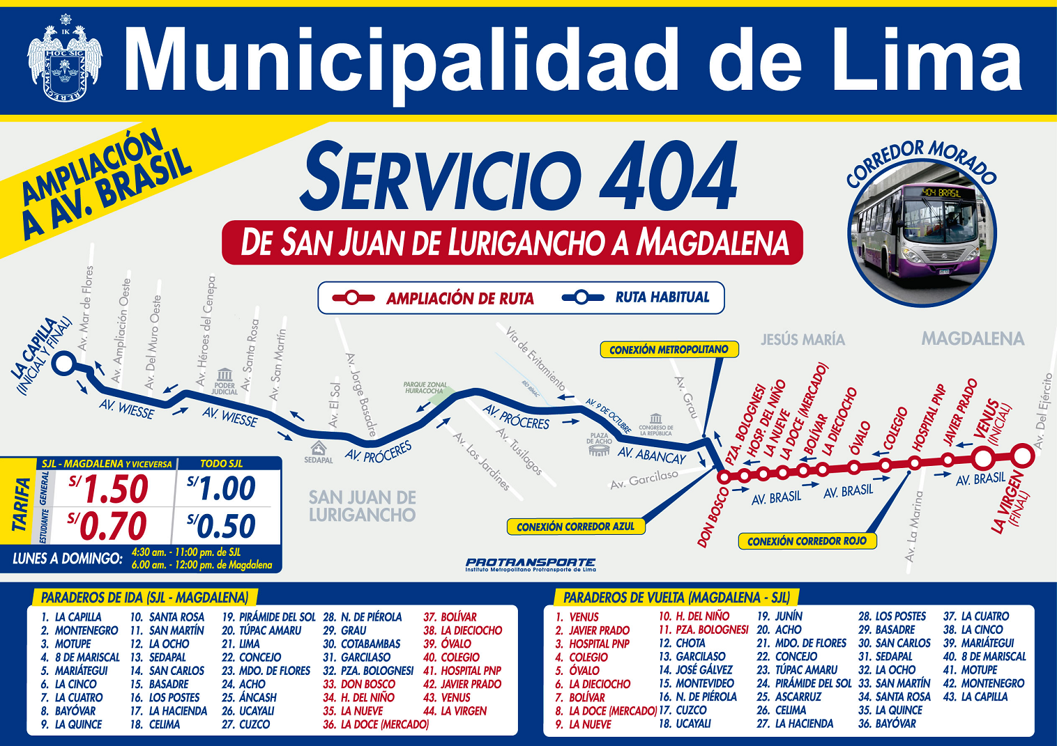 DESARROLLO PERUANO: Se Amplía el Corredor Morado, el de SJL