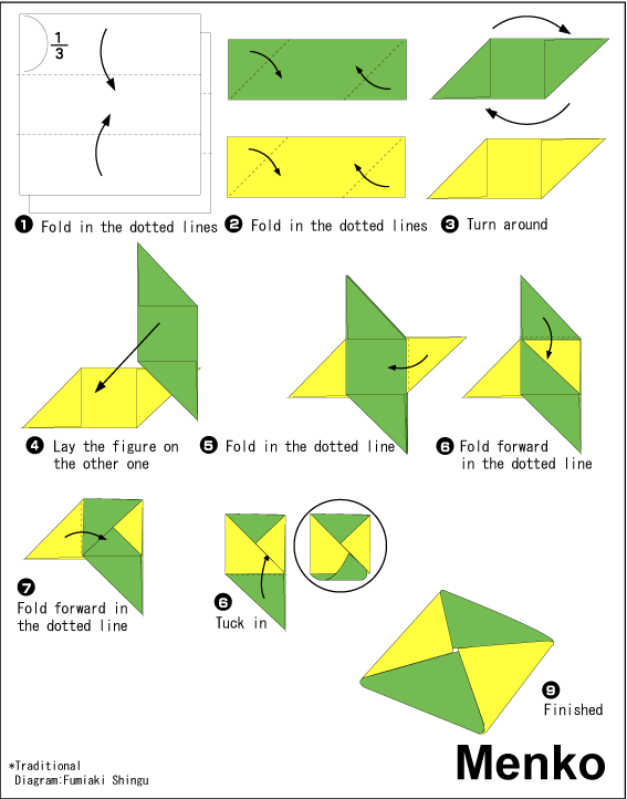 Menko - Easy Origami instructions For Kids